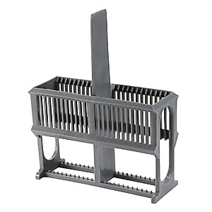 uxcell Microscope Slides Rack 24 Positions Polypropylene Staining Rack Gray for Research Experiments