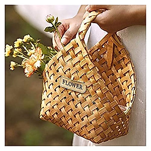WALTX Woven Seagrass Belly Basket for Storage Plant Pot Basket and Laundry, Picnic and Grocery Basket