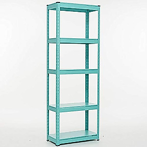 Lomani 5-Tier Heavy Duty Adjustable Garage Shelf, Storage Rack, Steel Organizer Rack-Green