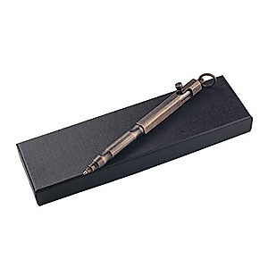 SMOOTHERPRO Solid Brass Bolt Action Pen Square Shape for Pocket Business EDC Signature Color Bronze(BR631)