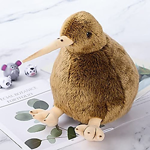 Kiwi Bird Plush Toy, Stuffed Animal Furry Kiwi Plushie Doll, Soft Fluffy Like Real Bird Hugging Toy - Present for Every Age & Occasion
