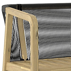 SIMPLIHOME Palmetto 58 Inch Wide Contemporary Outdoor Sofa in Stone Grey Polyester Fabric, Fully Assembled, For the Living Room and Family Room