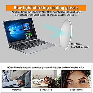 Photochromic Progressive Multifocus Reading Glasses Men Women Blue Light Blocking Workspace Multifocal Glasses TR90 Frame Spring Hinge No Line Transition Sunglasses With Readers 3.0