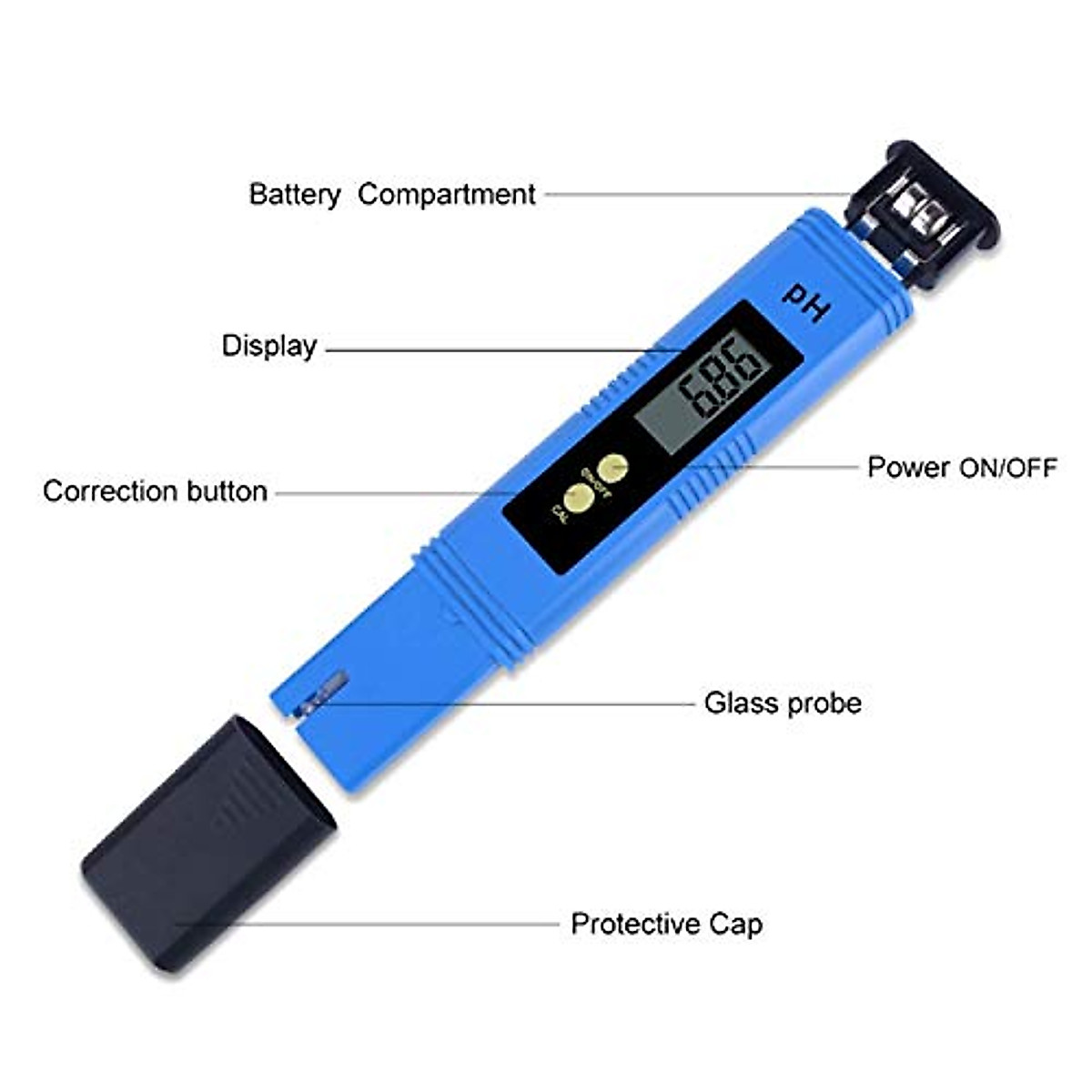 Y-LKUN Water Quality Meter Protable LCD Digital PH Meter Pen of Tester Aquarium Pool Water Tester Measuring Tool Moisture Meter