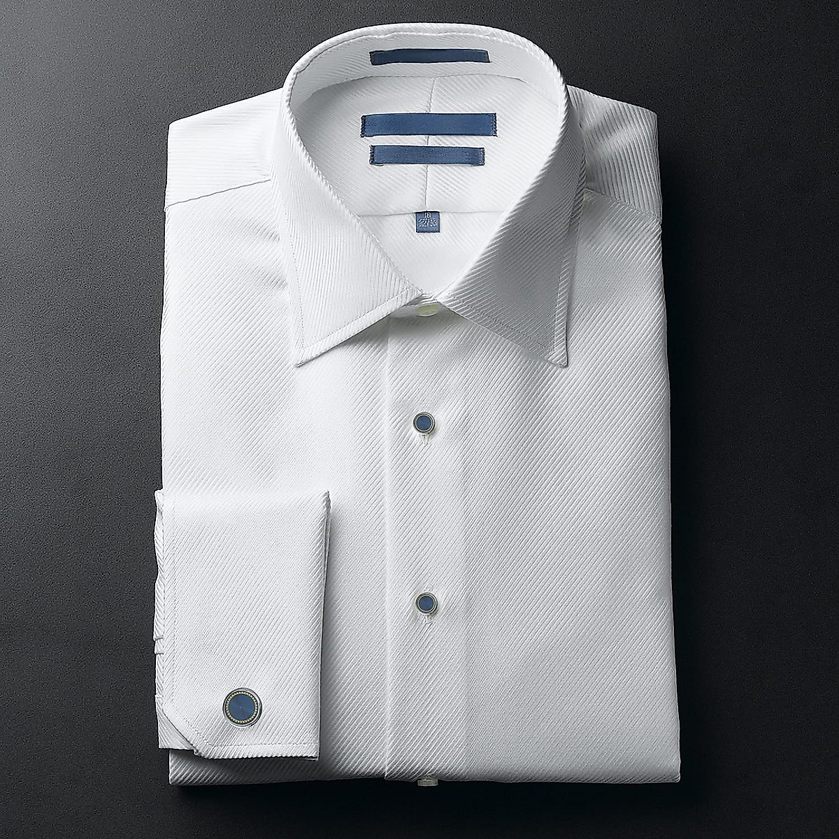 UJOY Men's Jewelry Cufflinks and Studs for Tuxedo Shirts for Weddings, Business, Dinner (Blue)