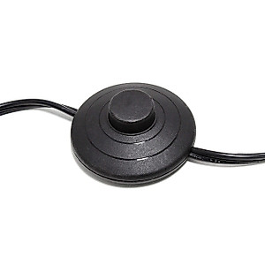 Simple Designs LF2004-WHT Brushed Nickel Drum Shade Floor Lamp, White