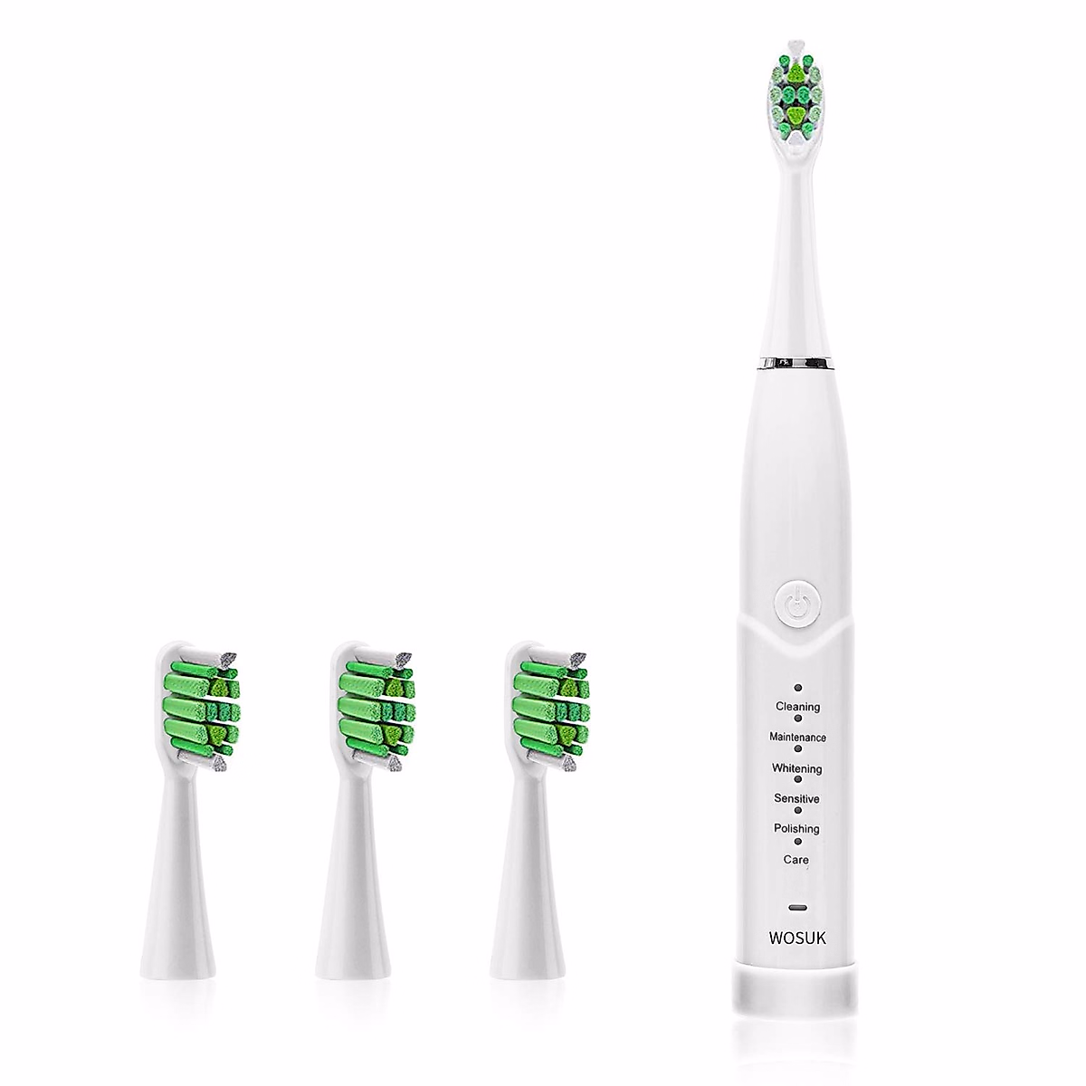 Smartwifi Electric Sonic Toothbrush Rechargeable for Adults and Kids, Travel-Friendly Design Whitening in 6 Optional Modes, USB Fast Charging with 4 Brush Heads
