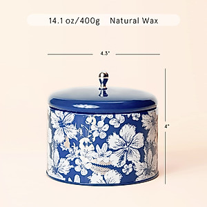 LA JOLIE MUSE Shore Breeze & Sage Scented Candle, 14.1 oz Large Candles Gifts for Women, 2 Wicks Candle for Home Scented, 50 Hours Long Burning