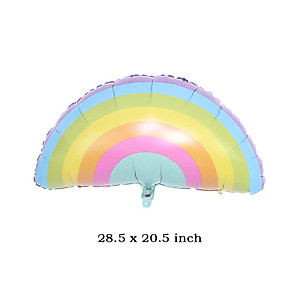 7 Pcs Rainbow Balloons Cloud Balloons Rainbow Foil Balloons Cloud Foil Mylar Balloons Rainbow Cloud Balloons Birthday Foil Balloon Smiling Face Tassel Balloons Photo Prop Party Decoration