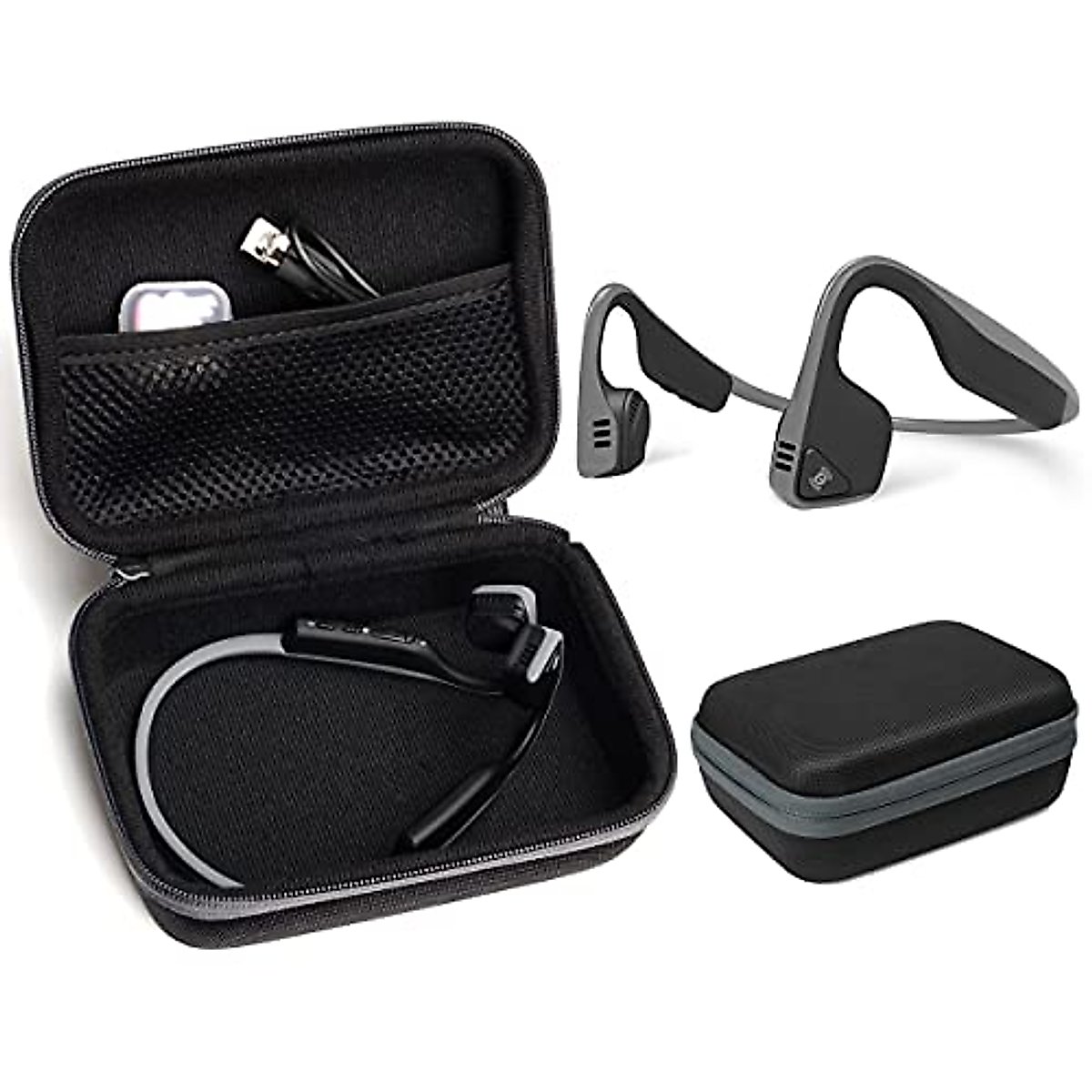 Protective case for Shokz openrun, openrun pro, openrun Mini, openmove, opencomm, Aftershokz Aeropex, OpenMove, Trekz, Trekz Mini, Trekz Air, Bluez 2, 2S; KSCAT, Sades, DIGICare, allmity