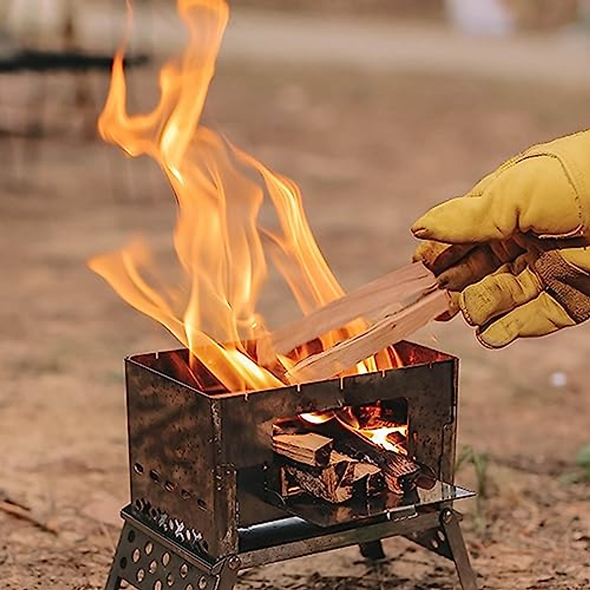 Camp Tent Stove - Portable Wood Burning Camp Heater | Compact Stainless Steel Backpacking Burner, Camping Stove for Tent, Cooking, Fishing, Home Heating Wynott