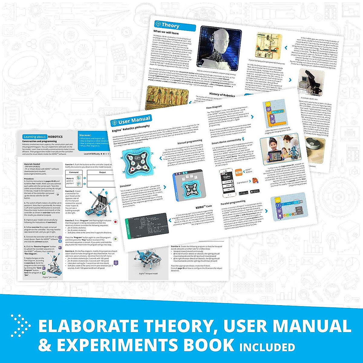 Engino Maker Pro Robotized 100 Models Set, Building Toys for Kids 10+, STEM Robotic Toy, Engineering Kit, Coding STEM Project, Gift for Boys & Girls