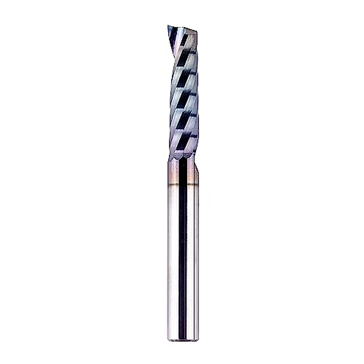 SpeTool O Flute CNC Router Bit 1/4 Inch Shank 1 Inch Cutting Length with Extra Long Life Coating Single Flute End Mill for Acrylic Aluminum Wood Cut