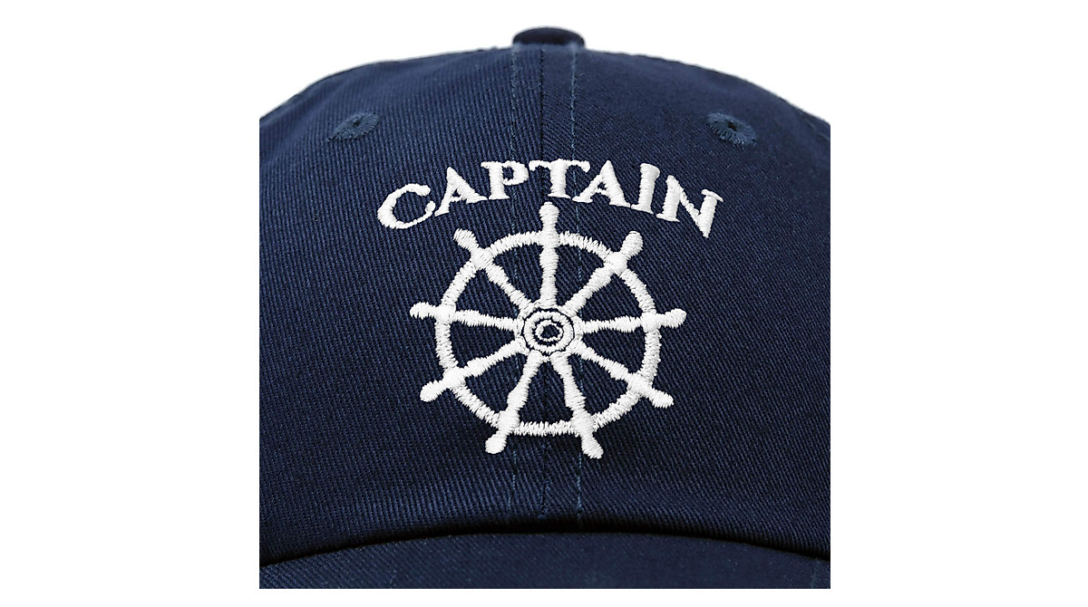 DALIX Navy Blue Captain Hat for Men & Women
