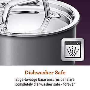 Breville - 84478 Breville Thermal Pro Hard Anodized Nonstick Sauce Pan/Saucepan with Lid, 2 Quart, Gray