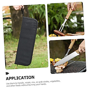 2 Sets Barbecue and Fork Tools Grilling Cutter Grill Tool Kit Grill Cutter Grill Fork Tong for Outdoor Grill Food Barbecue Grilling Fork Tong Cooking Food Kitchen Essentials