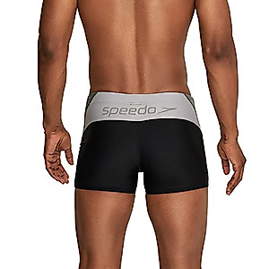 Speedo Men's Standard Swimsuit Square Leg, Splice Anthracite, Medium