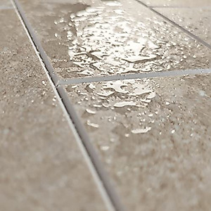 COLAMO 5-Sheet Beige Faux Granite Stone Flamed Surface Peel and Stick Rigid Large Subway Wall Tiles, Stick On Kitchen Backsplash Brick Tiles for Wall,Self Stick Tile For RV,Bathroom, Accent Wall Panel