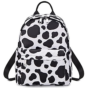 Girls Mini Backpack, Small Backpacks Purse for Women Teens Kids School Travel (Cow Print)