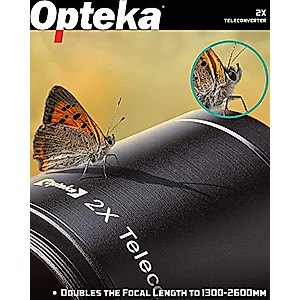 Opteka 650-1300mm (with 2X- 1300-2600mm) Telephoto Zoom Lens for Canon EF-Mount EOS 90D, 80D, 77D, 70D, 60D, 50D, 7D, 6D, 5D, 5DS, 1DS, T8, T8i, T7i, T7s, T7, T6s, T6i, T6, T5, SL3, SL2 DSLR Cameras