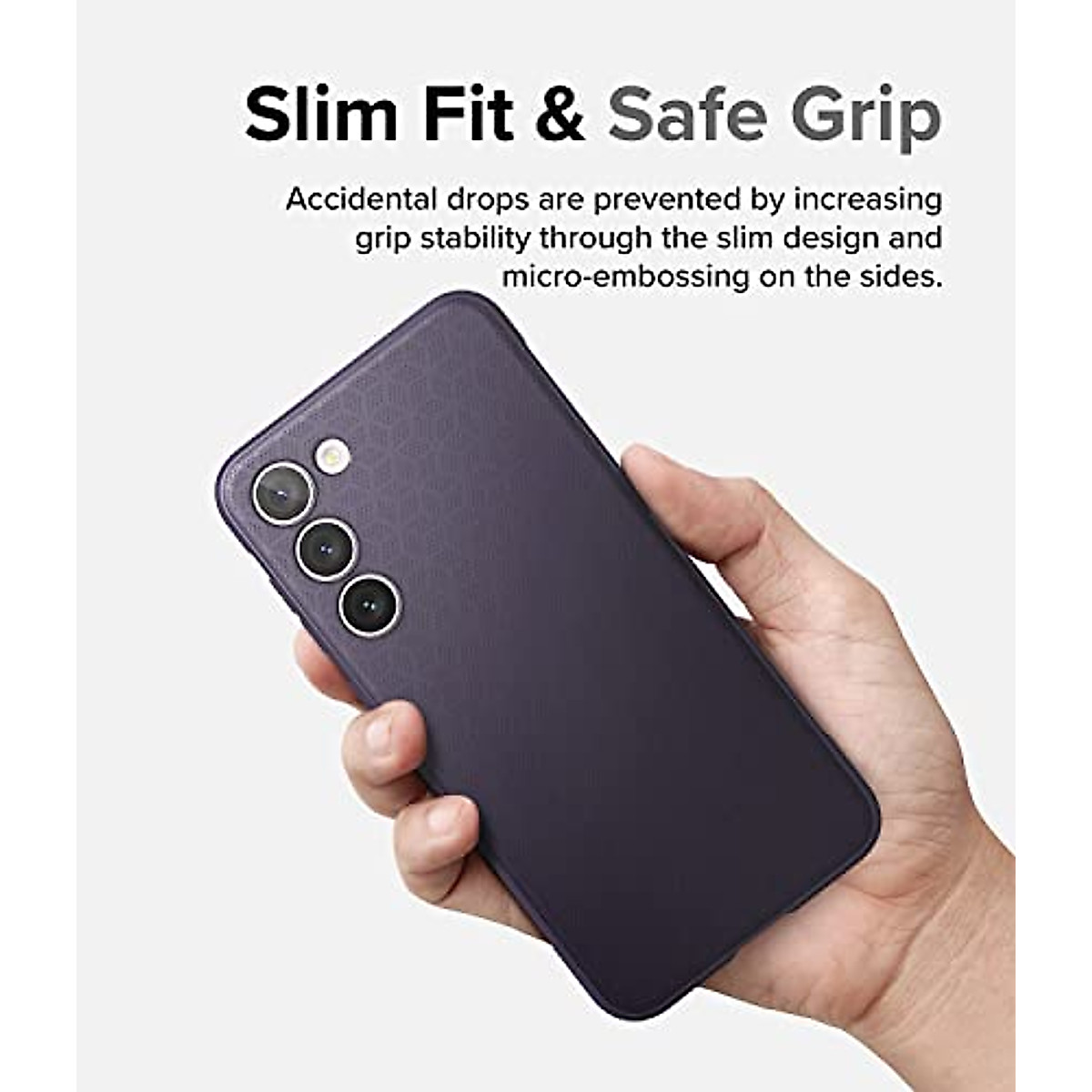 Ringke Onyx [Feels Good in The Hand] Compatible with Samsung Galaxy S23 Plus Case, Anti-Fingerprint Technology Prevents Oily Smudges Non-Slip Enhanced Grip Precise Cutouts for Camera - Deep Purple