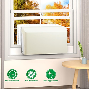 Forestchill Indoor Air Conditioner Cover for U-Shaped Window AC Unit, Wind Proof & Dust Proof Indoor AC Cover with Sealing Tape, for Inside U-Shape Window Air Conditioner