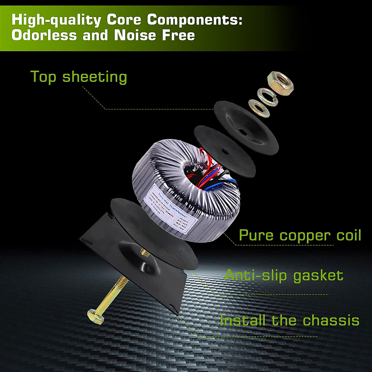 ZGROCK 1500W Voltage Converter Transformer Heavy Duty Step Up/Down- 110 / 220V- Circuit Breaker Protection