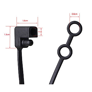 CERRXIAN SAE 2 Pin Plug Replacement Waterproof Protection Cover Cap Lid Top(Black 20pcs)