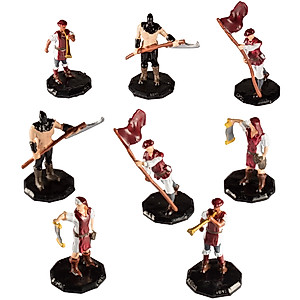 Monster Townsfolk Mini Fantasy Figures - 8pc Hand-Painted Authority Non Player Character NPC Miniatures - 1" Hex-Sized Compatible with DND Dungeons Dragons Pathfinder RPG Tabletop Game