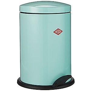 WESCO 116212-51 Pedal Trash Can, Mint, Size: Diameter 11.8 x Height 16.7 inches (30 x 42.5 cm), Pedal Bin 3.8 gal (13 L)