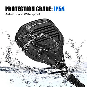 FOSA 3.5mm Headphone Jack Speaker mic,Portable Handheld Walkie Talkie Radio Microphone Waterproof Dustproof with Steel Belt Clip for GP88S,GP2000,GP88,GP3688,Note The Supported Models