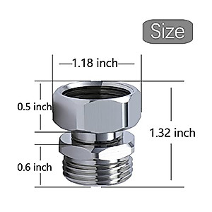 G-Sunny Garden Hose Swivel Adapter, 3/4" GHT Solid Brass Hose Connectors Adapters,3/4 GHT Female x 3/4 GHT Male Hose Adapter