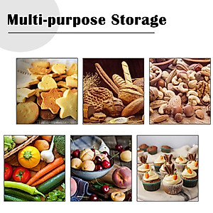 BSTKEY 12 inch Round Pizza Keeper, Food Storage Container with Lid and Handle, Pizza Dough Tray Fits 2-4 Dough Balls, Clear Plastic Food Storage Carrier for Cheese Cake Cupcakes Pies Pastries Fruit