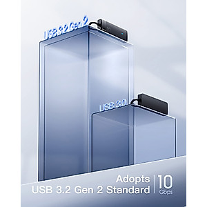 Inateck USB 3.2 Gen 2 USB A Hub 10Gbps Bundle Product,HB2025A and HB2025AL