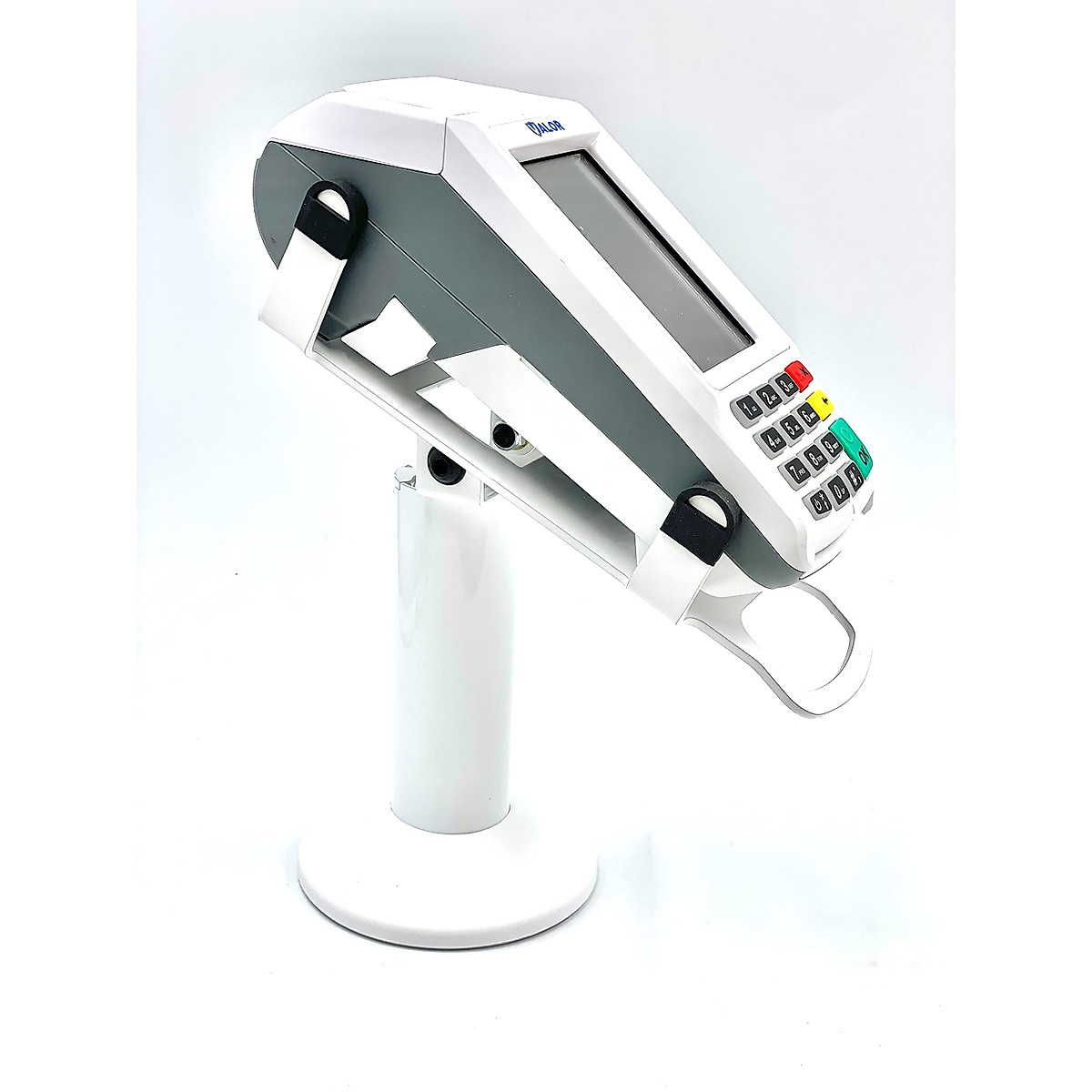 Discount Credit Card Supply Valor Paytech Low Profile Swivel and Tilt Terminal Stand, Screw-in or Adhesive, White