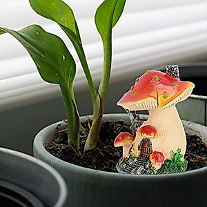 Vikye Mushroom Decor, Miniature Gardening Bonsai Ornament Craft Statue Desk Decoration Accessories for Garden Decoration