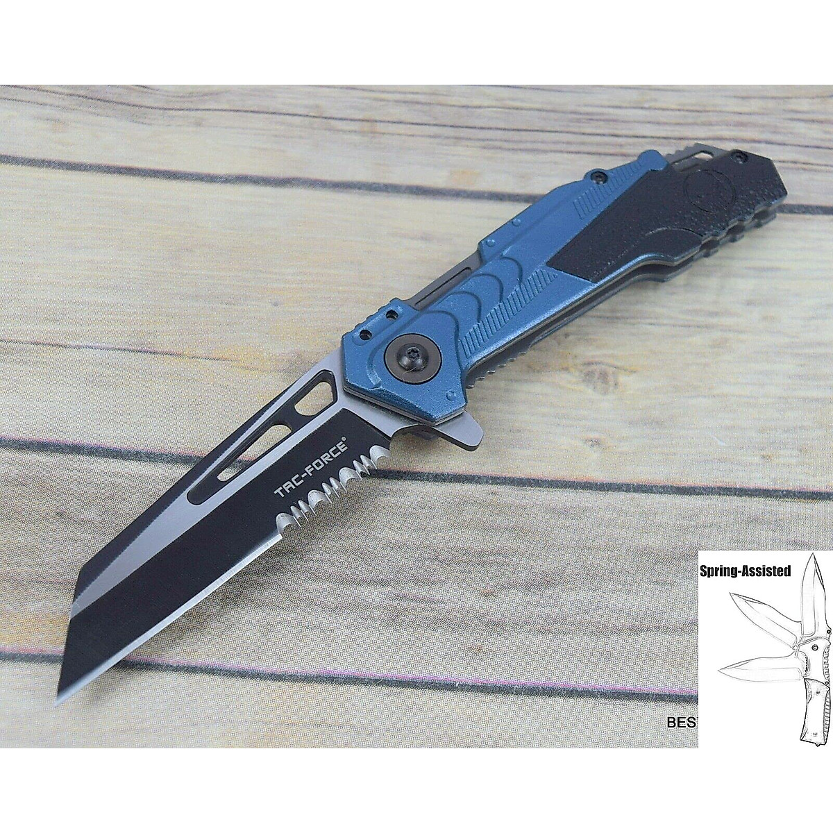 Tactical Open Folding Pocket Knife With Clip Outdoor Survival Hunting Knife for Camping by Survival Steel