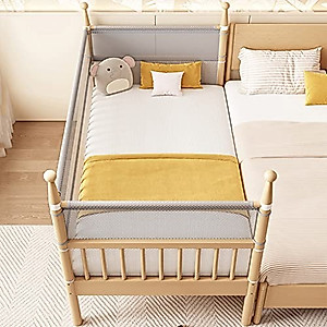 Bed Frame Wooden Bed, Solid Pine Stitching Bed with Headboard and Footboard Bedroom Furniture for Adults, Kids, Teens (Size : 150x80x40cm)