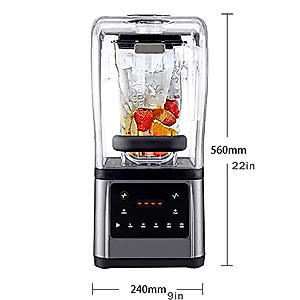 Commercial Milk Tea Shop Silent Smoothie Machine with Cover, Broken Wall Cooking Machine, Multi-Function Juice Machine, Ice Crusher ZJ666