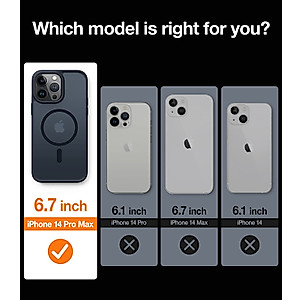 TORRAS Save $15 to Buy Deep Purple&Black Together for iPhone 14 Pro Max Case Compatible for MagSafe Guardian Series