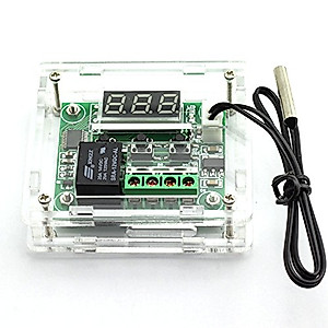 E-outstanding Temperature Controller DC 12V Digital Cooling/Heating Temp Thermostat -50-100 Degree Controlled Switch Module W1209 + Acrylic Box
