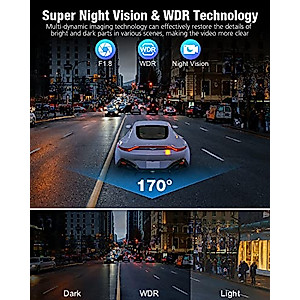 OMBAR Dash Cam Front and Rear 4K/2K/1080P+1080P 5G WiFi GPS, Dash Camera for Cars with Free 64G SD Card, Dual Dash Cam with WDR Night Vision, 24h Parking Mode,170°Wide, G-Sensor, Loop Recording, APP