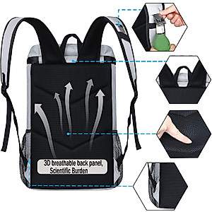 FORICH Soft Cooler Backpack Insulated Waterproof Backpack Cooler Bag Leak Proof Portable Cooler Backpacks to Work Lunch Travel Beach Camping Hiking Picnic Fishing Beer for Men Women (Gray)