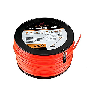 A ANLEOLIFE 3-Pound Commercial Square .155-Inch-by-280-ft String Trimmer Line in Spool,with Bonus Line Cutter, Orange