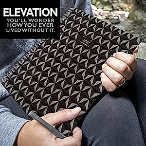 AT-A-GLANCE Elevation 2023 RY Block Format Weekly Monthly Planner, Black, Large, 8 1/2" x 11"