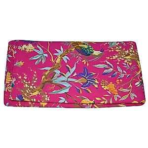 Maviss Homes Beautifuly Designed Dress Making Hand Block Printed Fabric |Indian Cotton Craft Sewing Material Supplies | Fabric for Quilt Making | 5 Yard; Pink