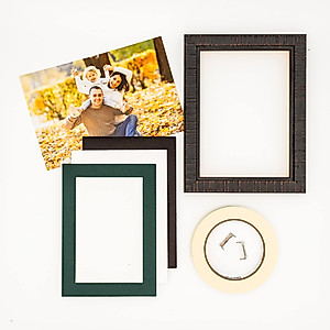 Pack of TEN 16x20 Mats Bevel Cut for 13x16 Photos - Acid Free Forest Green Precut Matboards For Pictures, Photos, Framing - 4-ply Thickness