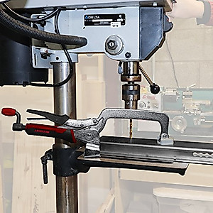 Milescraft 4007 6in Bench Clamp – Heavy Duty Hold Down Clamp with Non-Marring Rubber Pad for Use with T-Tracks, Clamp Tables & Clamp Plates on Different Woodworking Projects