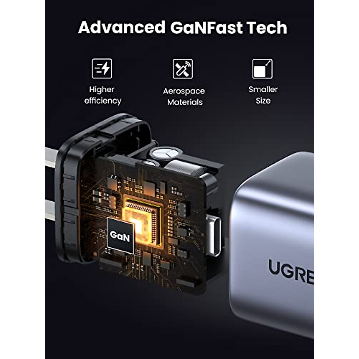 UGREEN 45W USB C Charger, Nexode GaN Dual USB C Foldable Wall Charger Block Support Samsung Super Fast Charging 2.0 Compatible with Galaxy S23 Ultra/S22/Note 20, iPhone 14, iPad, MacBook, Steam Deck