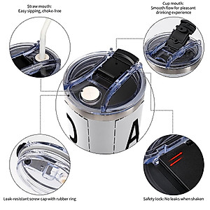 Personalized Tumbler with Handle|Custom Coffee Tumbler with Lid and Straw|Design Your Own Text/Photo Car Cup Holder|Stainless Steel Cup for Gym/Work/Travel Mug Gift for Women&Men(40oz)